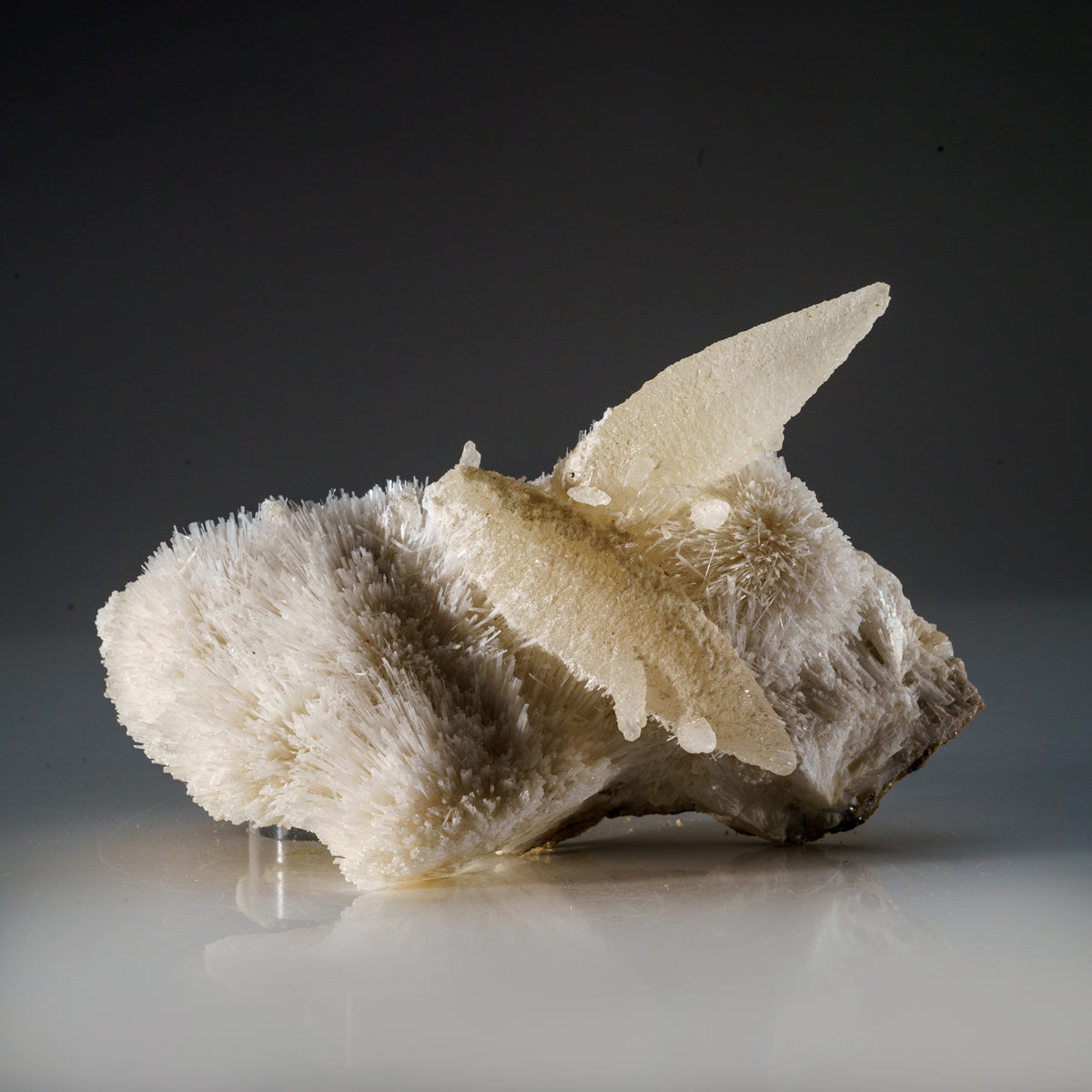 Calcite on Mesolite from Pune District, Maharashtra, India — Astro ...