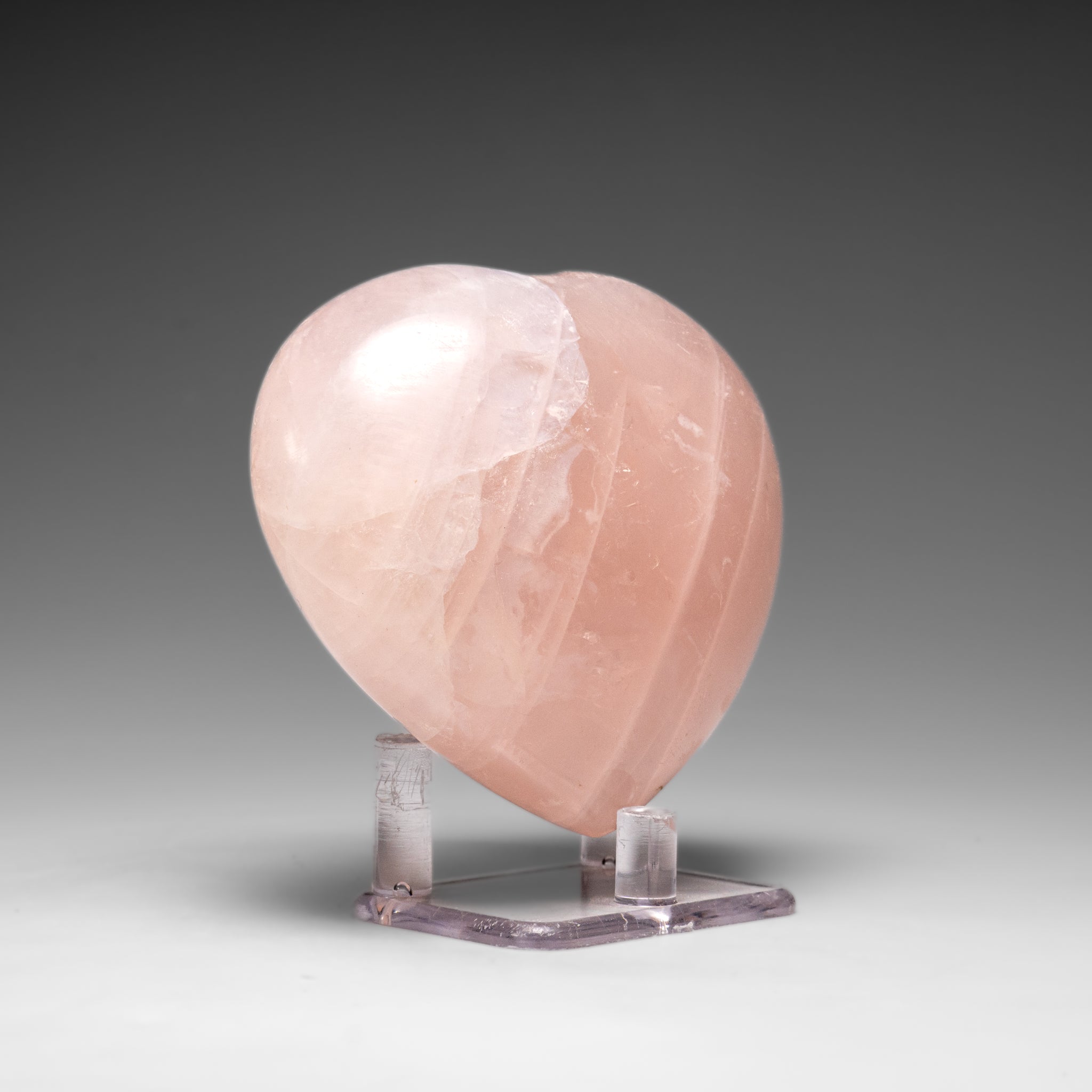 Genuine Polished Rose Quartz Heart from Brazil (368.7 grams) — Astro ...