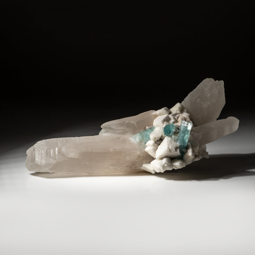 Aquamarine on Quartz with Microline From Skardu Road, Baltistan, North ...